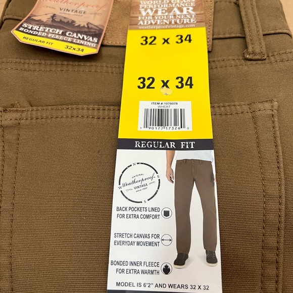 Weatherproof | Jeans | Weatherproof Vintage Mens Fleece Lined Pant ...